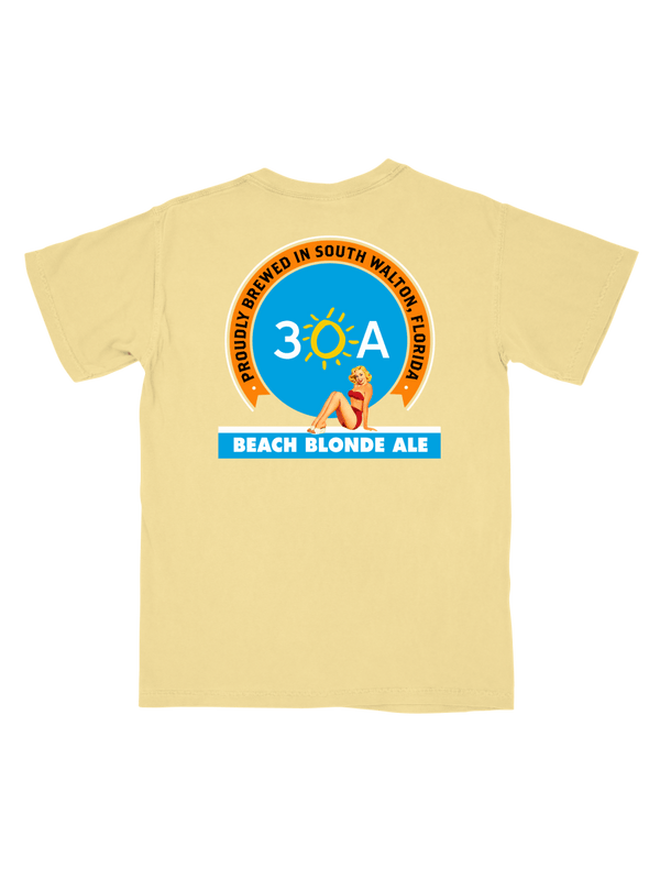 30A : Beach Blonde Beer Label T-Shirt - 30AGear.com – 30A Gear