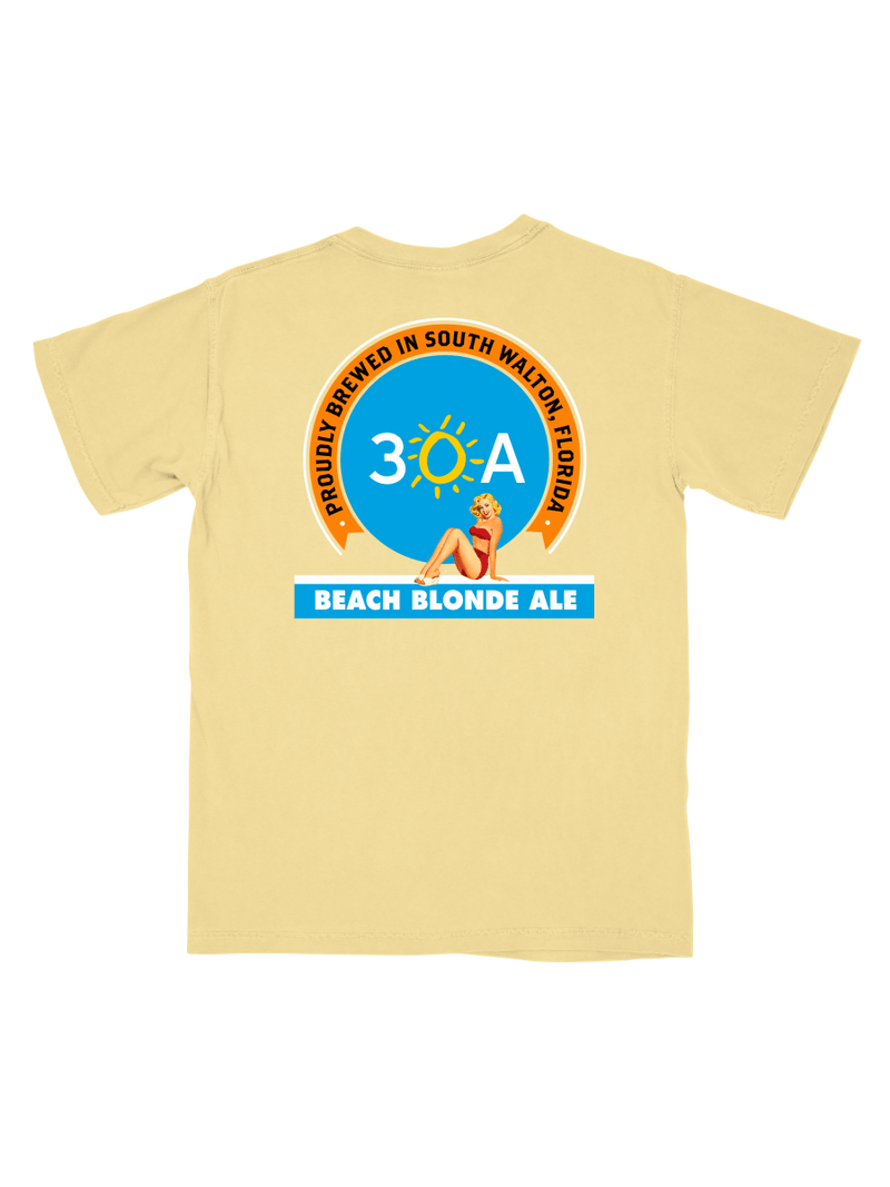 30A : Beach Blonde Beer Label T-Shirt - 30AGear.com – 30A Gear