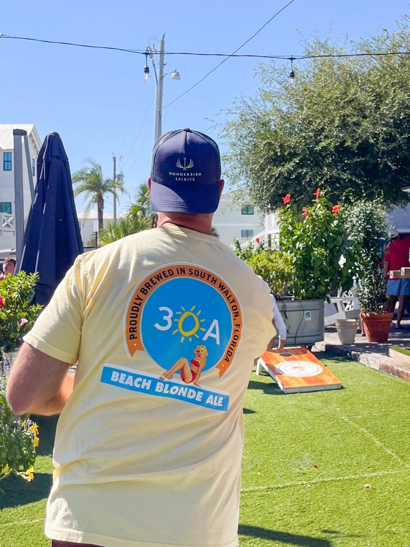30A : Beach Blonde Beer Label T-Shirt - 30AGear.com – 30A Gear